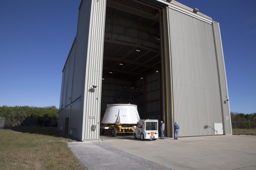 SLS Aft Skirt Moved to RPSF for Solid Rocket Booster Pathfinder ...